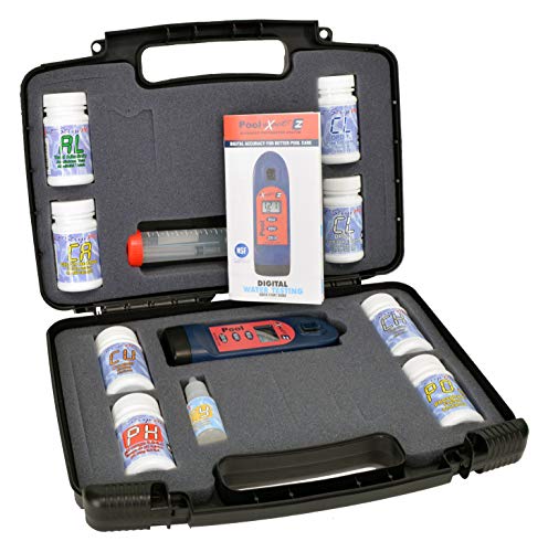 ITS 486201-KM Pool Exact EZ Photometer Master Pool Test Kit | 10 Parameters - F/C/T Chlorine, pH, Alkalinity, Calcium, Cyanuric, Copper, Salt, & Phosphate | 25 Tests All Parameters | NSF Certified