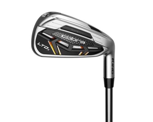 Cobra Golf 2022 LTDX Combo Iron Set Satin Chrome-Gold Fusion (Men's, Right Hand, KBS PGI 75, Reg Flex, 5-GW)