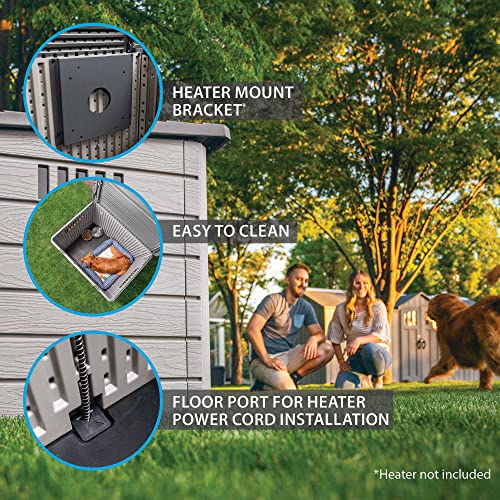 Lifetime Deluxe Dog House, Weather Protected with Adjustable Vents, Ideal Shelter for Medium to Large Dogs