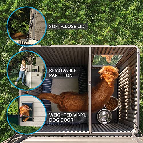 Lifetime Deluxe Dog House, Weather Protected with Adjustable Vents, Ideal Shelter for Medium to Large Dogs