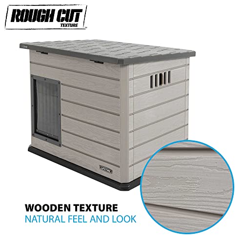 Lifetime Deluxe Dog House, Weather Protected with Adjustable Vents, Ideal Shelter for Medium to Large Dogs