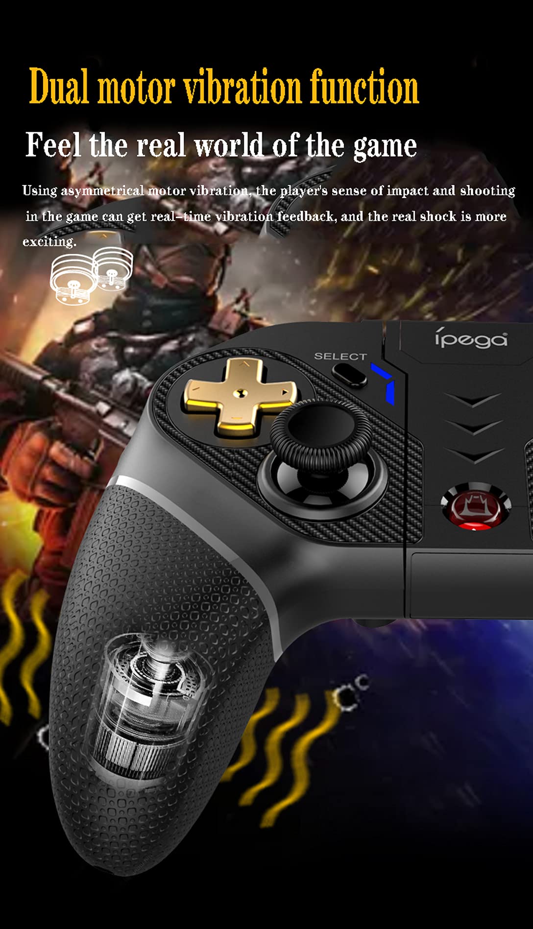 iPEGA-PG-9218 Wireless 5.0 +2.4G Game Controller for iphone 14/13/12 /11/8/7 for Samsung S23/S22/21/20 /S10/S10 + Note 20 /10 for OPPO, VIVO LG Android Smart Phone/Tablet ps4/N-Switch PC Smart TV