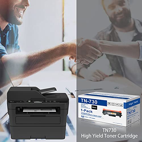 2-Pack Black TN730 Toner Cartridge TN-730 Replacement for Brother TN-730 TN730 to Use with HL-L2350DW HL-L2395DW HL-L2390DW HL-L2370DW MFC-L2750DW MFC-L2710DW DCP-L2550DW Printer Toner