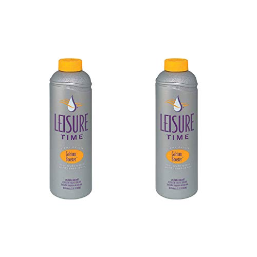 LEISURE TIME Calcium Booster Balancer Spa and Hot Tub Water Hardness and Foam Preventive Care, 32 Fluid Ounce Bottle (2 Pack)