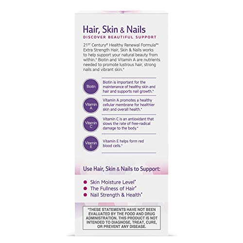 21st Century Hair, Skin and Nails Extra Strength Tablets, 90 Count (27847)