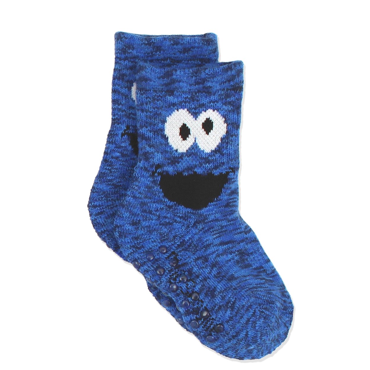 Sesame Street Elmo Boys Girls Multi Pack Crew Socks with Grippers (2-3T, Abby Zoe 6 pk)