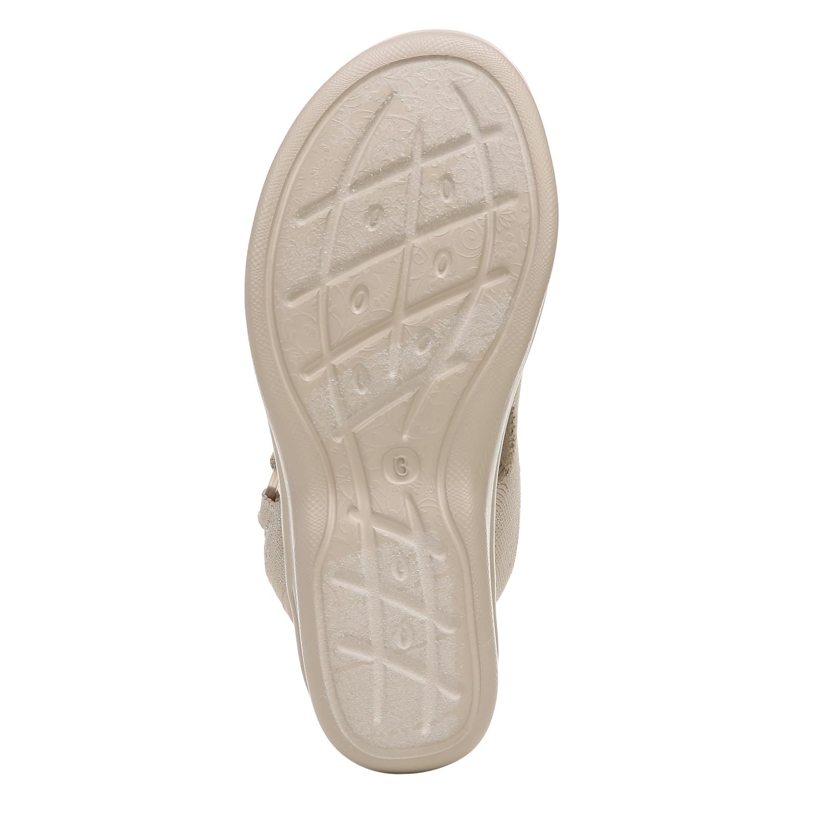 BZees Womens Star Bright Slingback Wedge Sandal, Champagne, 8.5 US