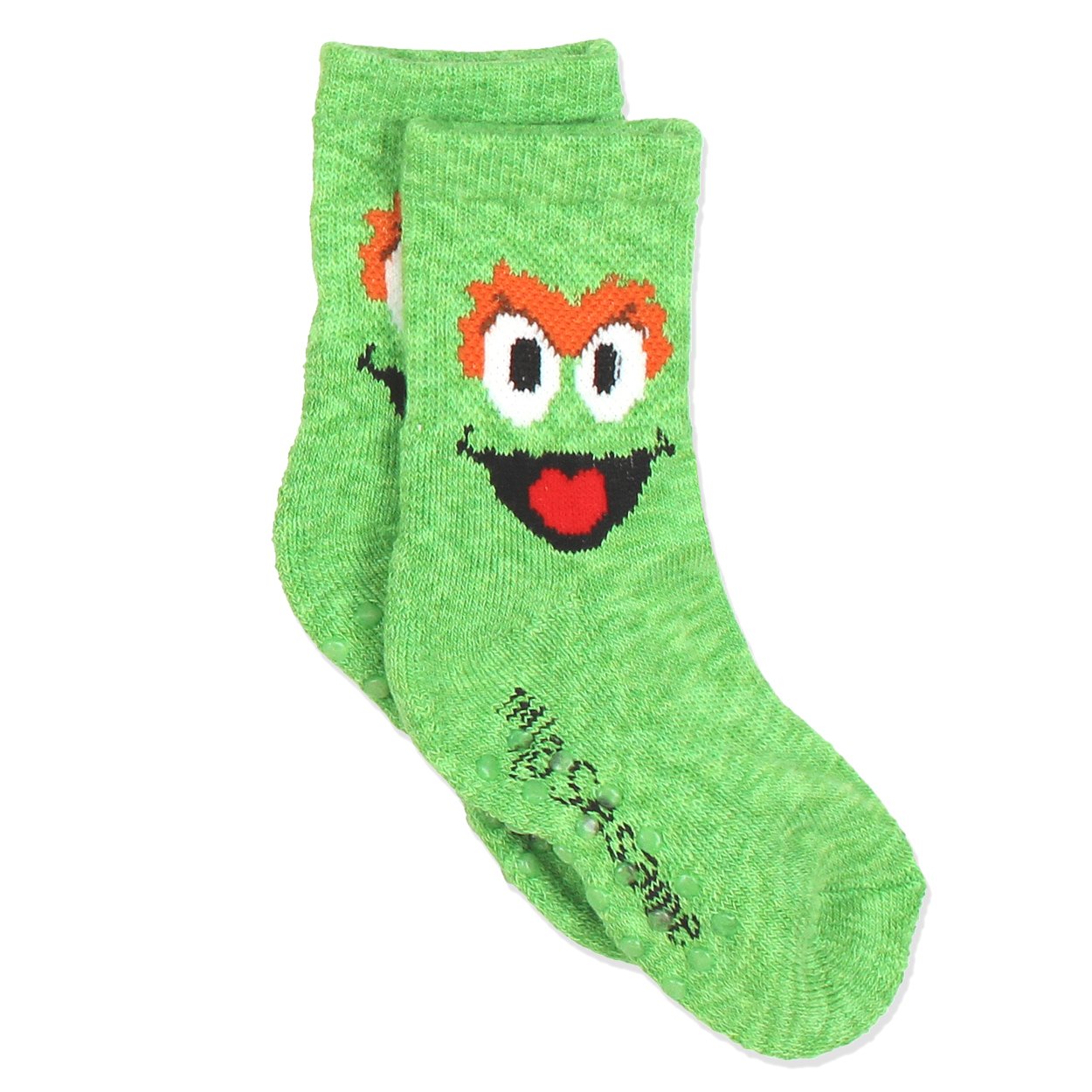 Sesame Street Elmo Boys Girls Multi Pack Crew Socks with Grippers (2-3T, Abby Zoe 6 pk)