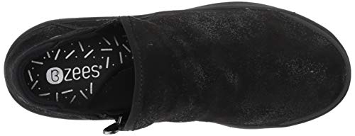 BZees Women's Domino Ankle Boot, Black Fabric, 8