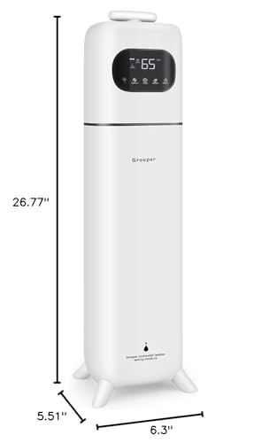 Humidifier Large Room,Humidifiers for Home,Humidifiers for Bedroom,Top Fill 9L 32DB Quiet Ultrasonic Cool Mist Humidifier for Baby Nursery Office Plants