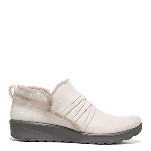 BZees Women's Glide Slip-On Ankle Boot Sneaker, Eggnog Flannel, 9.5