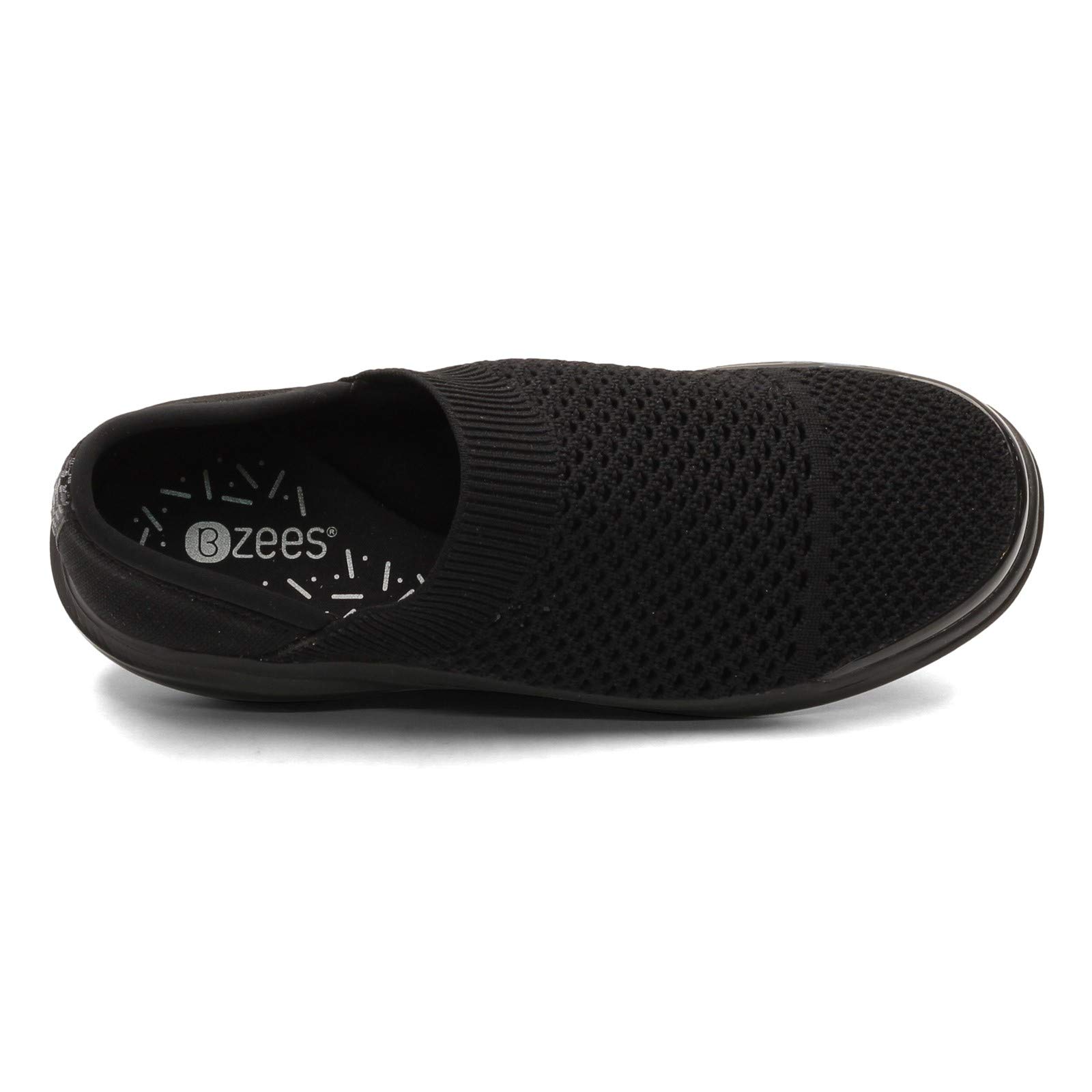 BZees Womens Charlie Slip-ons Loafer, Black, 8 US