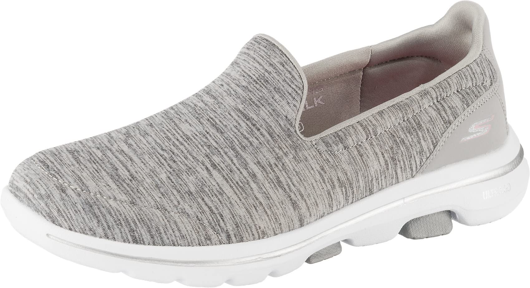 Skechers Women's Go Walk 5 Honor Sneaker, Grey, 9.5