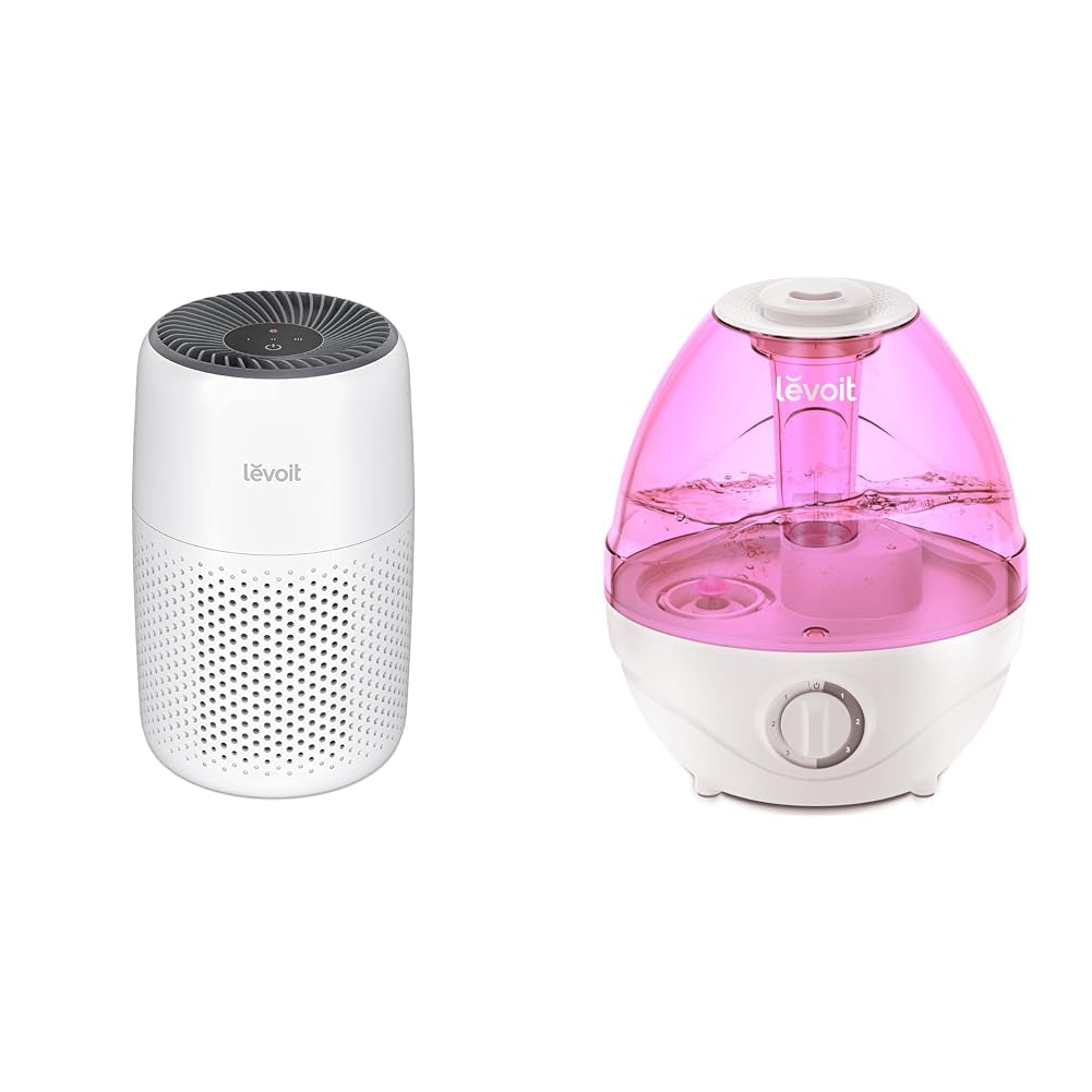 LEVOIT Air Purifiers for Bedroom Home, 3-in-1 Filter Cleaner with Fragrance Sponge & Humidifiers for Bedroom Large Room (2.4L Water Tank), Cool Mist for Home Whole House