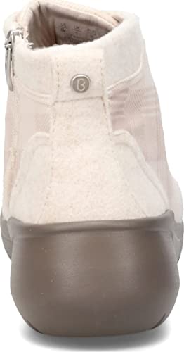 BZees Womens Kick Back Ankle Boot Taupe Plaid 8.5 M