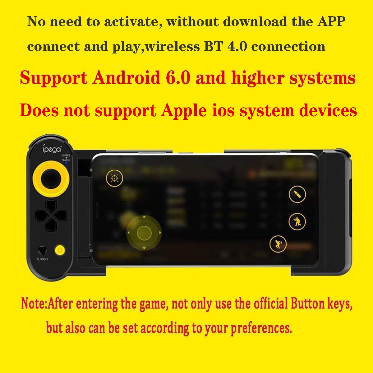 ipega-PG-9167 phone Wireless game controller for iPhone14/13/12/11/X,XR/ipad for Galaxy S23/S22/S21/S10+/ Note20/10,LG,one Plus,Android Smartphone Tablet (Android 6.0+ IOS13.0+MFI)