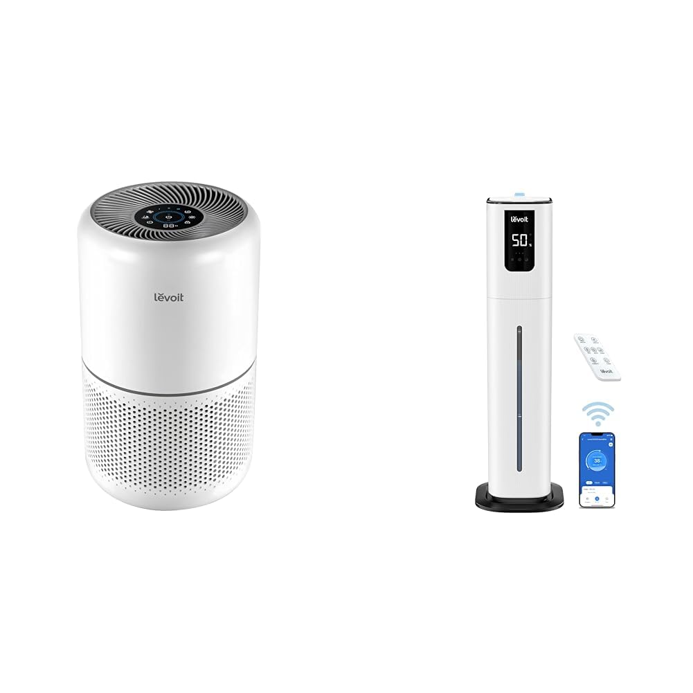 LEVOIT Air Purifiers for Home Bedroom, Smart WiFi, Auto Mode, Covers Up to 1095 Ftยฒ & OasisMist 1000S (10L) Smart Humidifier for Home Large Room Bedroom, Last 100 Hours