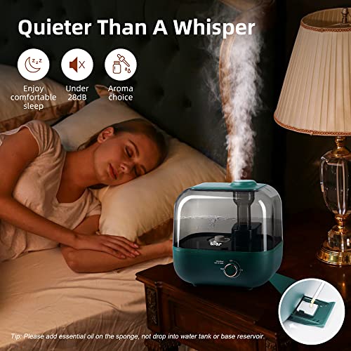 Bear Humidifiers for Bedroom Large Room Home, 5L Cool Mist Top Fill Humidifiers, Quiet Air Humidifier for Baby Nursery & Plants, Lasts Up to 35 Hours, Auto Shut-Off