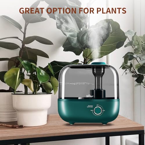 Bear Humidifiers for Bedroom Large Room Home, 5L Cool Mist Top Fill Humidifiers, Quiet Air Humidifier for Baby Nursery & Plants, Lasts Up to 35 Hours, Auto Shut-Off