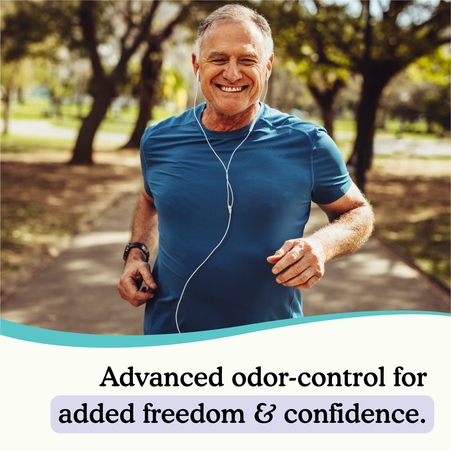 Because Maximum Incontinence Underwear for Men - Heavy Bladder Leak Protection, Ideal for Overnight Leakage, Sleek, Invisible Fit, Grey, Small/Medium -Absorbs 4 Cups - 80 Count (4 Packs of 20)