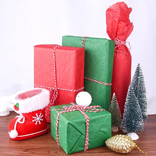 TUPARKA 60 Sheets Tissue Paper 19.7x15inch Christmas Tissue Paper Wrapping Paper Gift Paper for DIY and Craft, Gift Bags Decorations in Christmas Party
