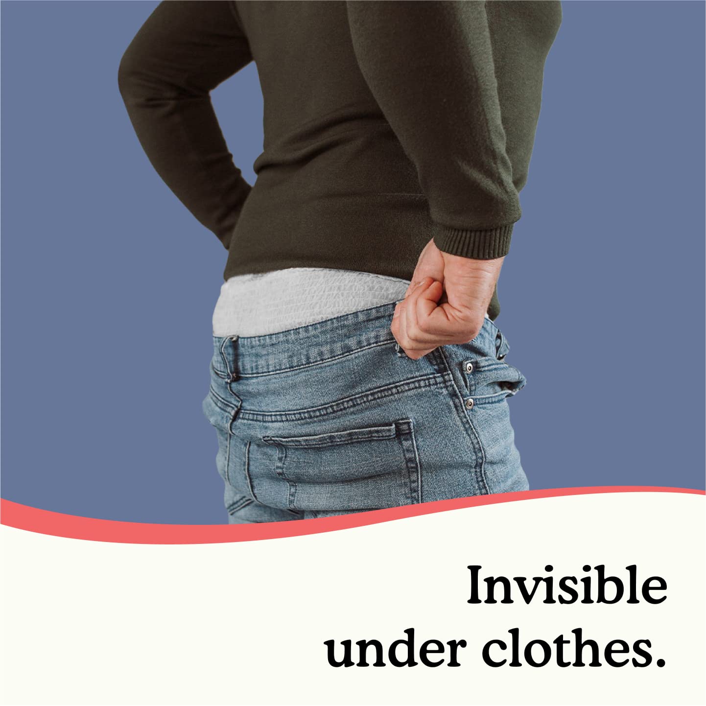 Because Maximum Incontinence Underwear for Men - Heavy Bladder Leak Protection, Ideal for Overnight Leakage, Sleek, Invisible Fit, Grey, Small/Medium -Absorbs 4 Cups - 80 Count (4 Packs of 20)