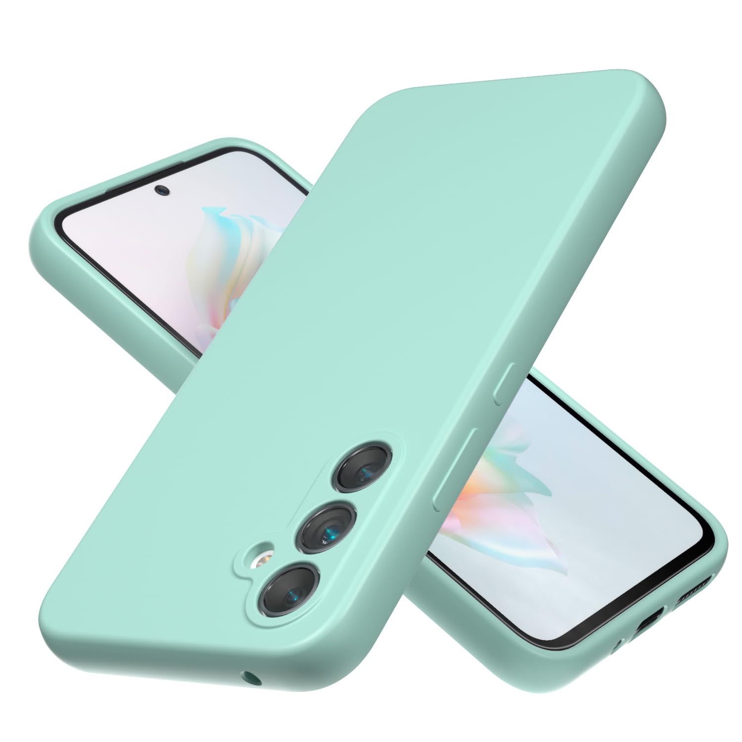 NUIMADL Galaxy A54 5G Case 6.4 inch, Soft Liquid Silicone Protective and Anti-Scratch Microfiber Lining Shockproof Compatible with A54 5G Cover (Green)