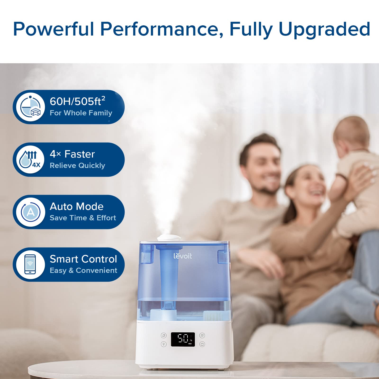 LEVOIT Smart Cool Mist Humidifiers and 10 Pack Replacement Filter