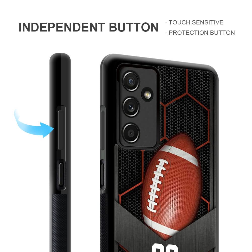 DJSOK Case Compatible with Phone case Picture Customized Gifts,Football for case for Samsung Galaxy A13 A53 A14 A03S A71 A32 A71 A54 A23 A22 A51 A21S A42 A12 A73 A81 A82 A72 A33 A52 A24 A34 4G 5G