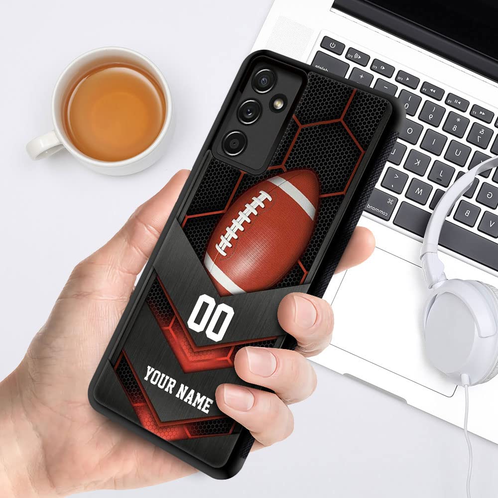 DJSOK Case Compatible with Phone case Picture Customized Gifts,Football for case for Samsung Galaxy A13 A53 A14 A03S A71 A32 A71 A54 A23 A22 A51 A21S A42 A12 A73 A81 A82 A72 A33 A52 A24 A34 4G 5G
