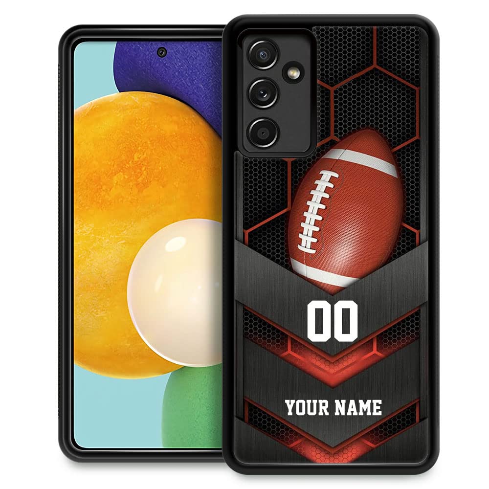 DJSOK Case Compatible with Phone case Picture Customized Gifts,Football for case for Samsung Galaxy A13 A53 A14 A03S A71 A32 A71 A54 A23 A22 A51 A21S A42 A12 A73 A81 A82 A72 A33 A52 A24 A34 4G 5G