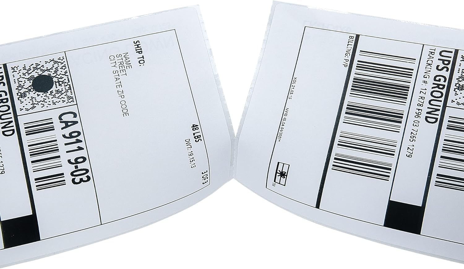 L LIKED 4000 Labels Fanfold 4" x 6" Direct Thermal Labels, with Perforated line for Thermal Printers - Compatible Zebra & Rollo Printer (4" x 6" - 4000 Labels)