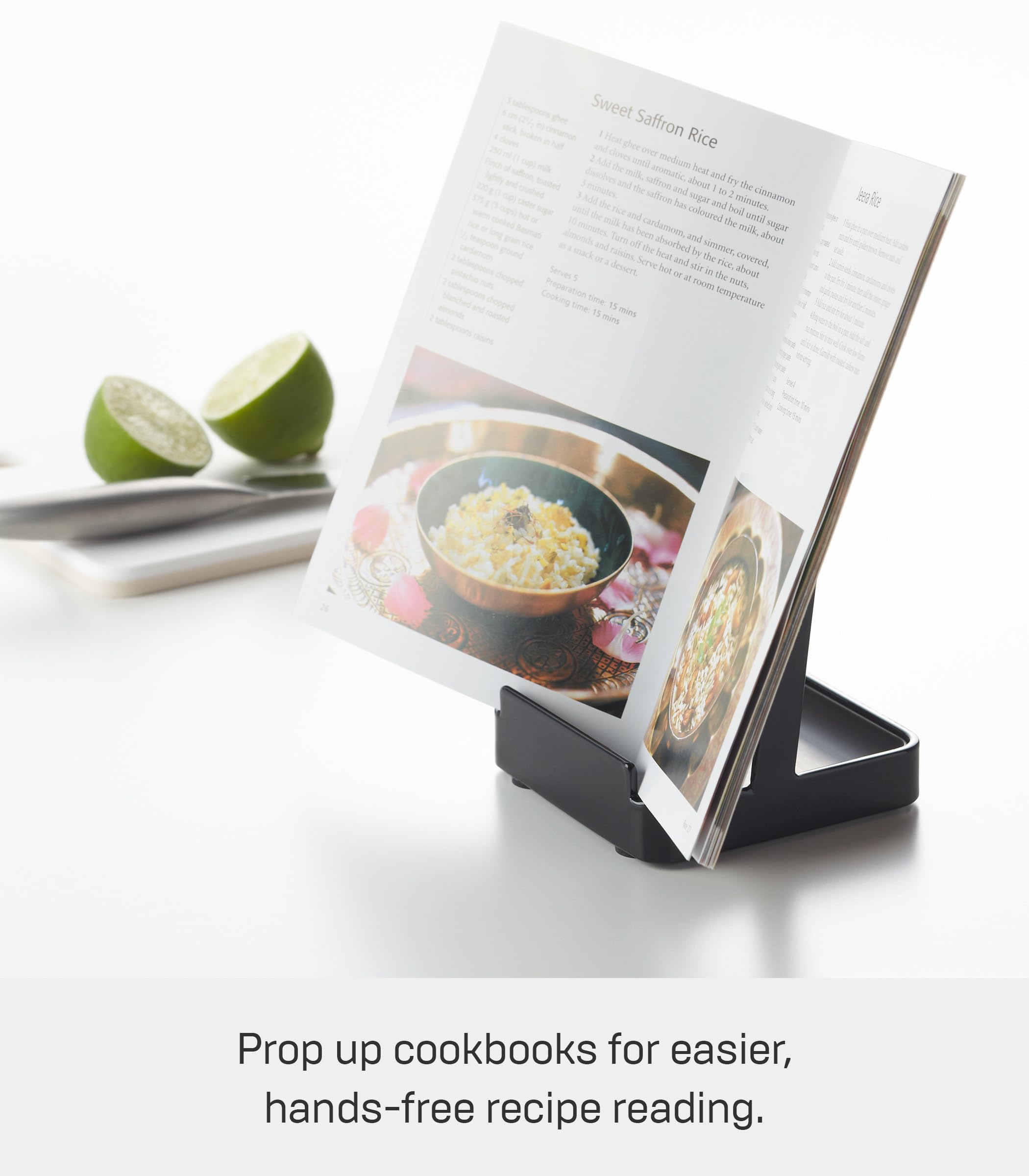 YAMAZAKI Home 2249 Tower Ladle Holder-Lid Stand for Utensils in Kitchen, Black 2248-P