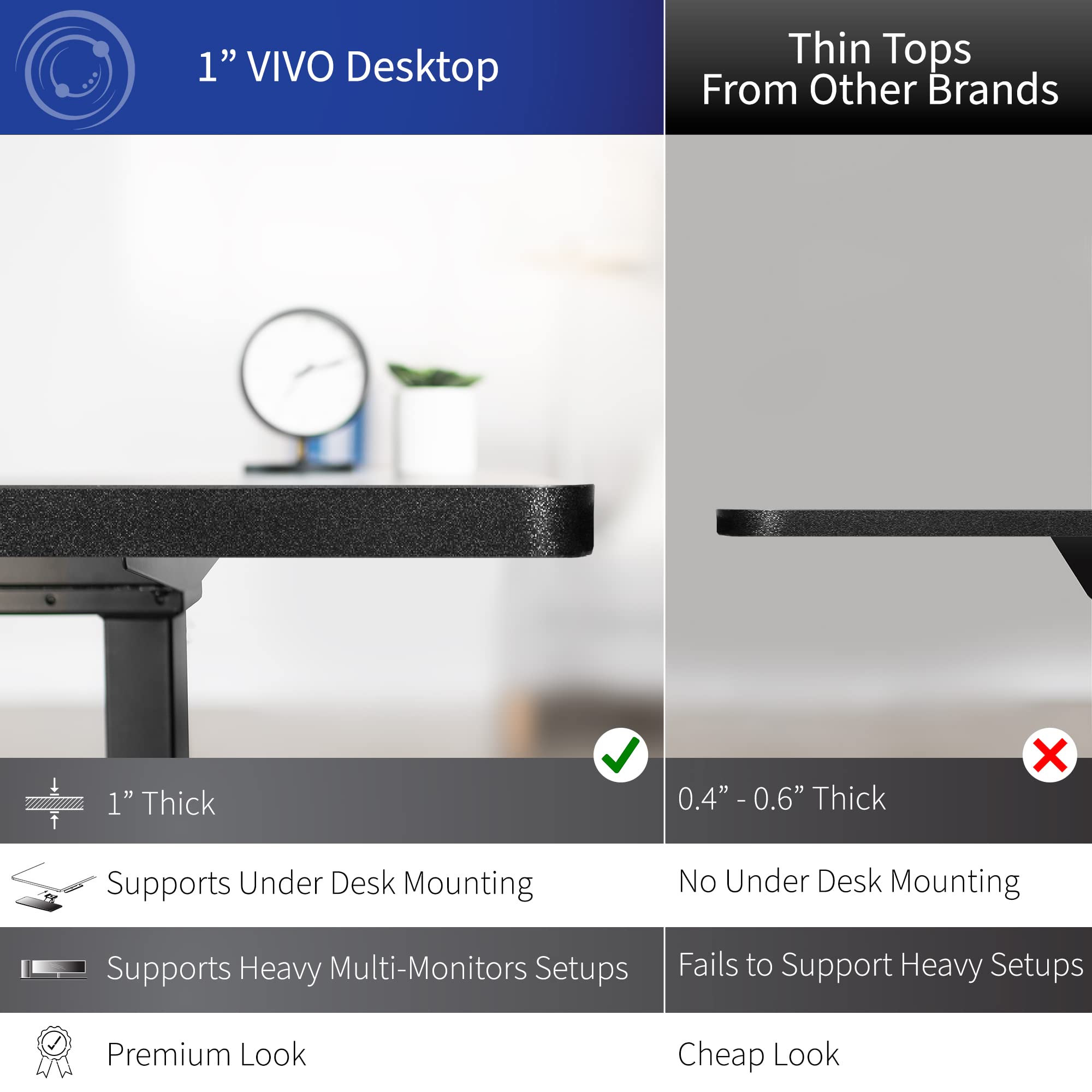 VIVO Electric Height Adjustable 77 x 71 inch Corner Stand Up Desk, 2 Black 30 inch Deep Table Tops, Black Frame, Memory Controller, L-Shaped Standing Workstation, DESK-KIT-3E7B