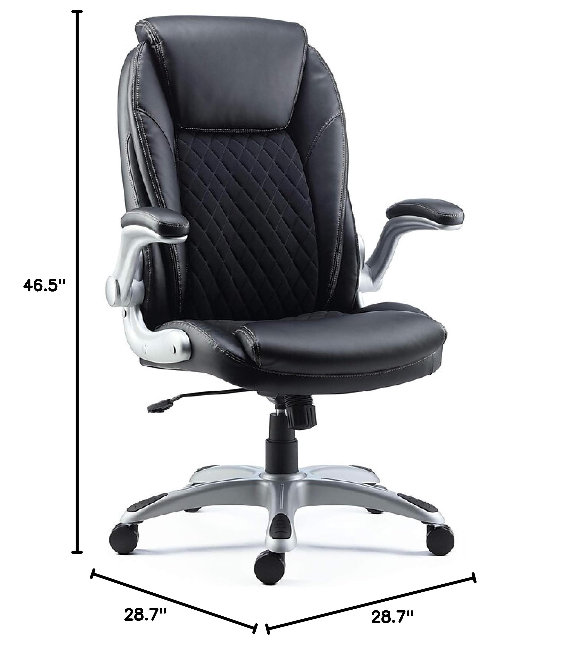 Staples Sorina Bonded Leather Chair (Black, Sold as 1 Each) - Adjustable Office Chair with Plush Padding, Provides Lumbar, Arm and Head Support, Perfect Desk Chair for the Modern Office
