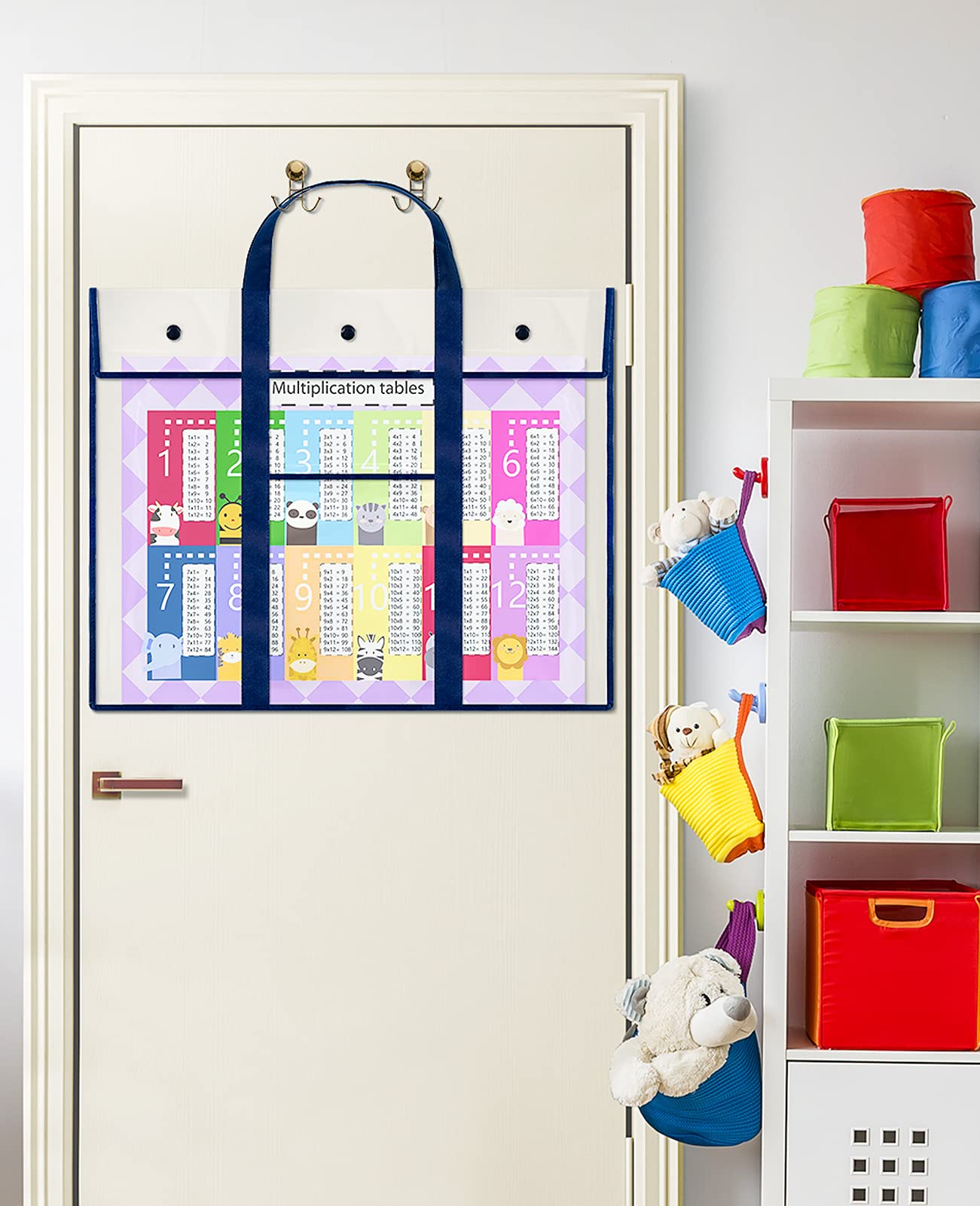 Gamenote 2 Pack Large Poster Storage Bag (31.5"×25.5") Bulletin Board Holder Art Portfolio Container for Teachers Classroom Organization