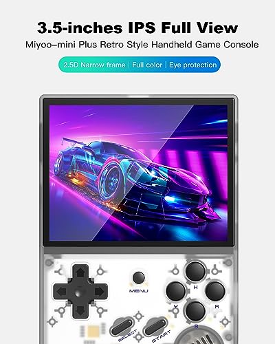 Retro Handheld Game Console, Anbernic RG35XX Handheld Emulator Console, 3.5 Inch IPS Screen, Quad-core CPU, DDR3 256MB RAM, Speaker, 2600mAh Rechargeable Battery (White)
