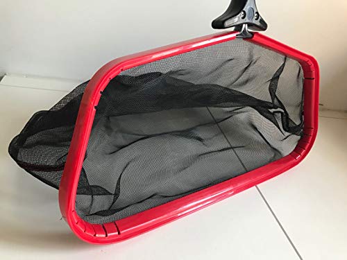 Aquatix Pro Pool Skimmer Commercial Grade with 4-12 feet 1.1mm Thick Silver Telescopic Pole & EZ Clips for Above Ground & Inground Swimming Pools, Fine Mesh Bag Removes All Debris!