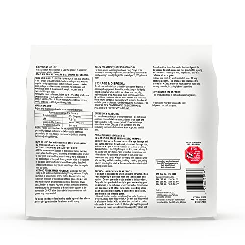 HTH Pool Care Shock Advanced, Swimming Pool Chemical Prevents Bacteria & Algae, Cal Hypo Formula, 1 lb (Pack of 6)