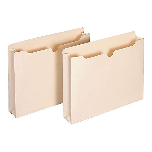 Staples 396444 Paper Stock File Jacket 2-Inch Expansion Letter Size Manila 50/Bx
