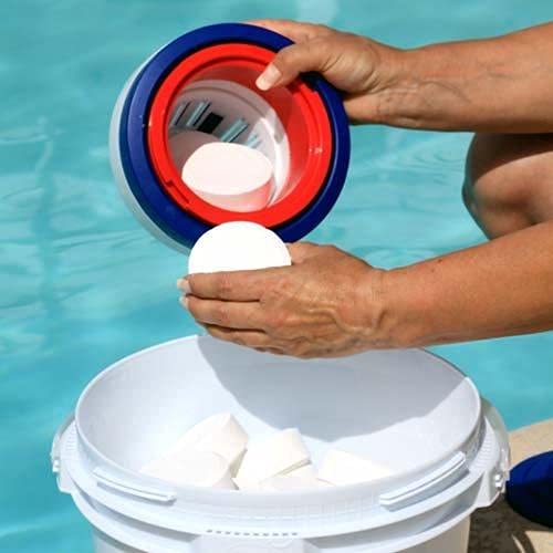 Leslie's Jumbo 3 Inch Chlorine Tablets for Sanitizing Swimming Pools - Stabilized - Individually Wrapped - Slow Dissolving - 90% Available Chlorine - Tri-Chlor - 35 Pounds 171549