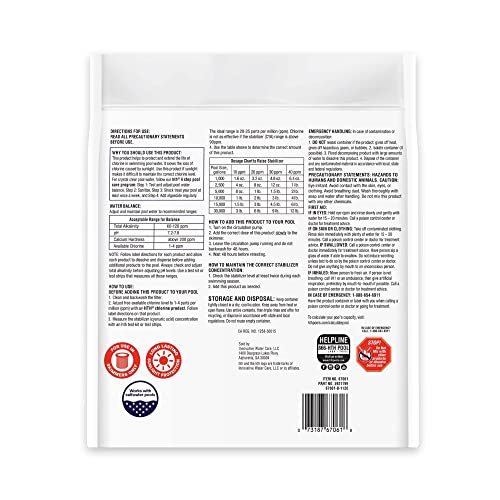 HTH Pool Care Chlorine Stabilizer, Swimming Pool Chemical Helps Chlorine Last Longer, Sunlight Protection, 4 Lbs