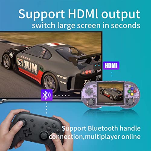 RG353PS Handheld Game Console Built-in 15000 Games, 16+64G 3.5-Inch Retro Video Gaming Console Arcade Emulator, Support WiFi Online Battle & Bluetooth Gamepad, Linux System, RK3566
