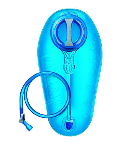 CamelBak Crux 3-Liter Water Reservoir - Hydration Bladder - Faster Water Flow Rate - Leak-Proof Water Bladder - Ergonomic Shape - Big Bite Valve - BPA-Free - 100 Ounces, Blue
