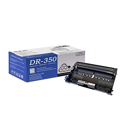 DR350 Drum Unit Compatible 1 Pack DR-350 Black Replacement for Brother DR350 DR-350 for Brother DCP-7010 7020 7025 IntelliFax 2820 2910 2920 2850 MFC-7220 7225 7820 7420 HL-2040 2070N 2030 Printer