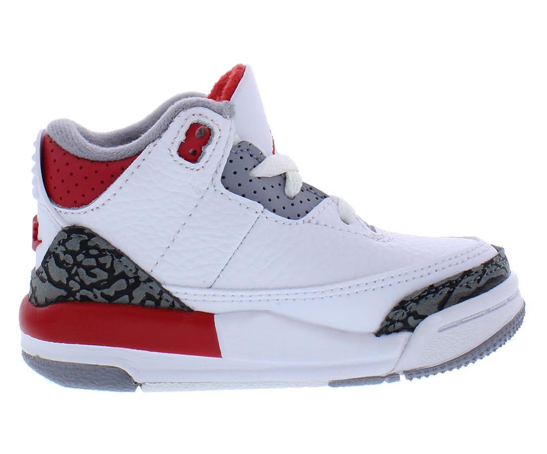 Jordan Baby Boy's 3 Retro (Infant/Toddler) White/Fire Red/Black/Cement Grey 5 Toddler M