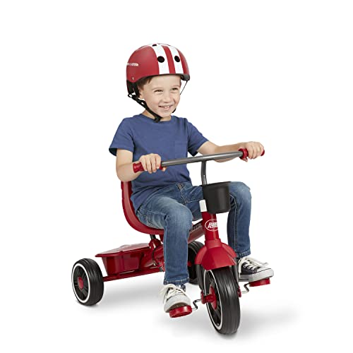 Radio Flyer Pedal & Push 4-in-1 Stroll ' N TrikeĀ®, Red Tricycle, for Toddlers Ages 1-5 (Amazon Exclusive), Toddler Bike