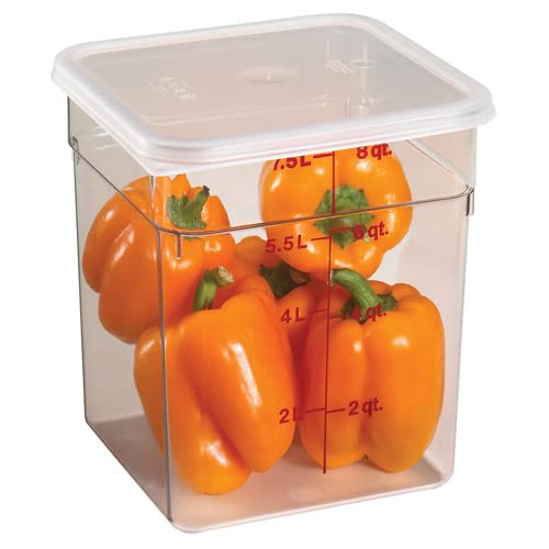 Cambro SFC6SCPP Cambro Square Seal Lid for 6 and 8 Qt. Capacity Clear Camwear Containers