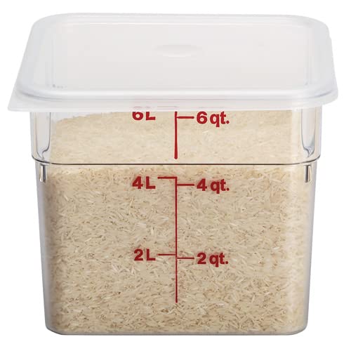 Cambro SFC6SCPP Cambro Square Seal Lid for 6 and 8 Qt. Capacity Clear Camwear Containers