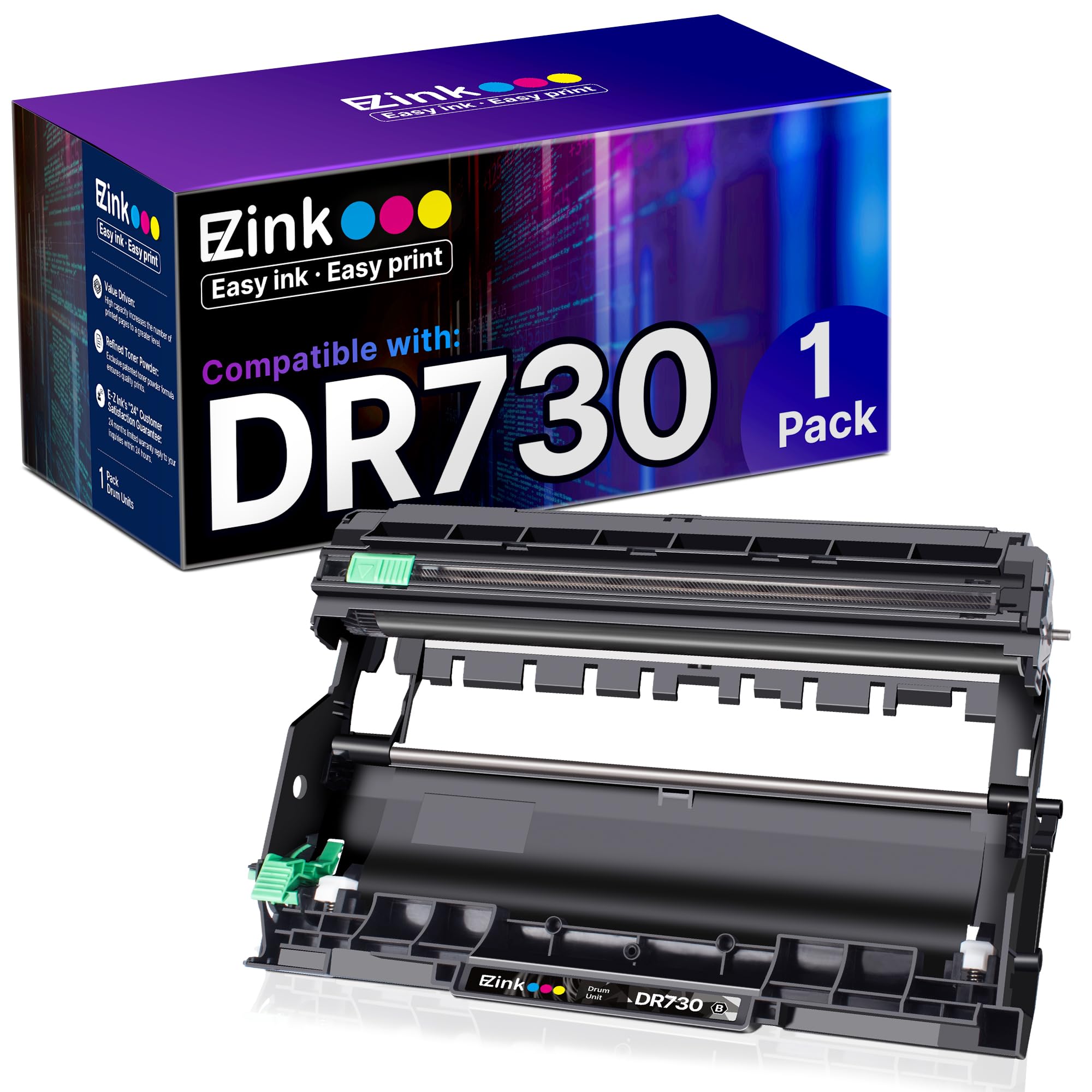 E-Z Ink (TM Compatible DR730 Drum Unit Replacement for Brother DR 730 Compatible with HL-L2350DW HL-L2395DW HL-L2390DW HL-L2370DW HL-L2370DWXL MFC-L2750DW MFC-L2710DW DCP-L2550DW Printer (1 Drum)